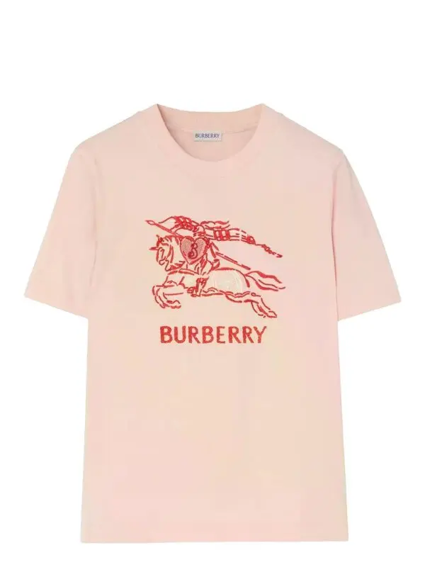 Burberry Heart Knight Cotton T-shirt - Pink