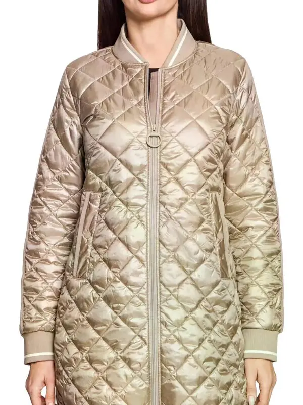BETTY BARCLAY Long-line Padded Coat - Gold