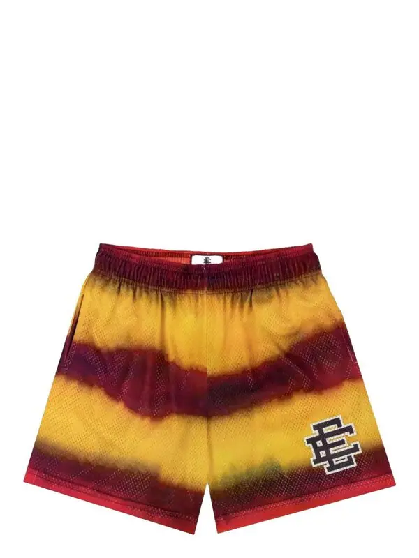 ERIC EMANUEL Striped Mesh Shorts - Yellow