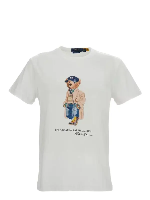 Polo Ralph Lauren T-shirt Polo Bear Custom Slim Fit - White