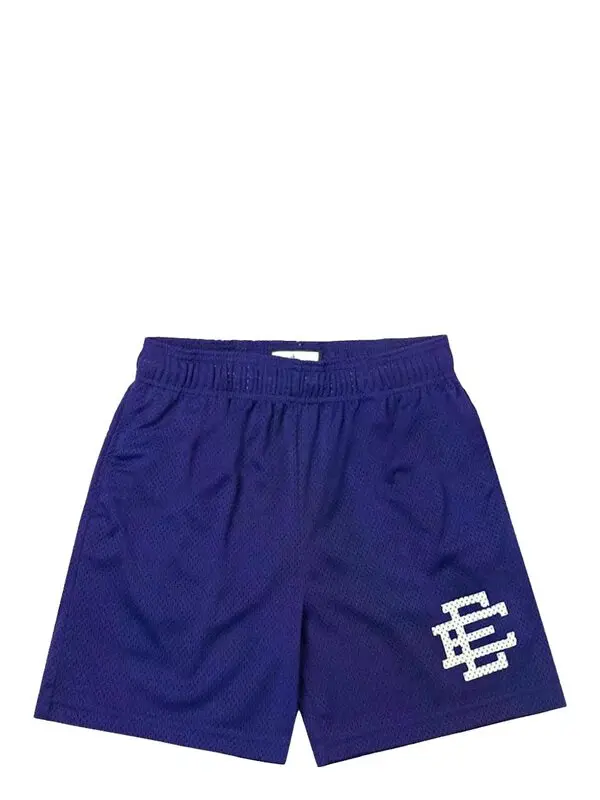 ERIC EMANUEL Basic Mesh Shorts With Logo Print - Blue