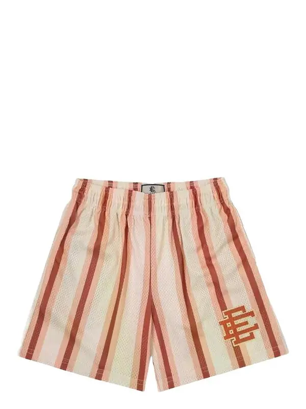 ERIC EMANUEL Ee Basic Striped Mesh Shorts - Neutrals