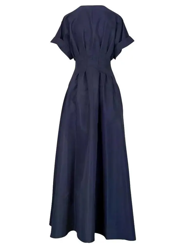Carolina Herrera Shirred-waist Maxi Dress - Blue