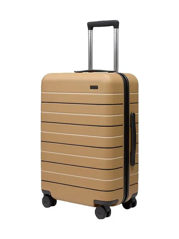 AWAY The Bigger Carry-on Suitcase In Tan - Tide Line Stripe