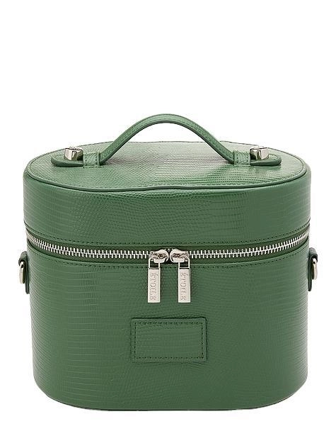 ETOILE COLLECTIVE Oval Toiletry Case - Moss Lizard Print