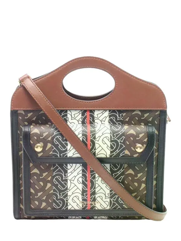 Burberry Mini Pocket Monogram Handbag - Brown