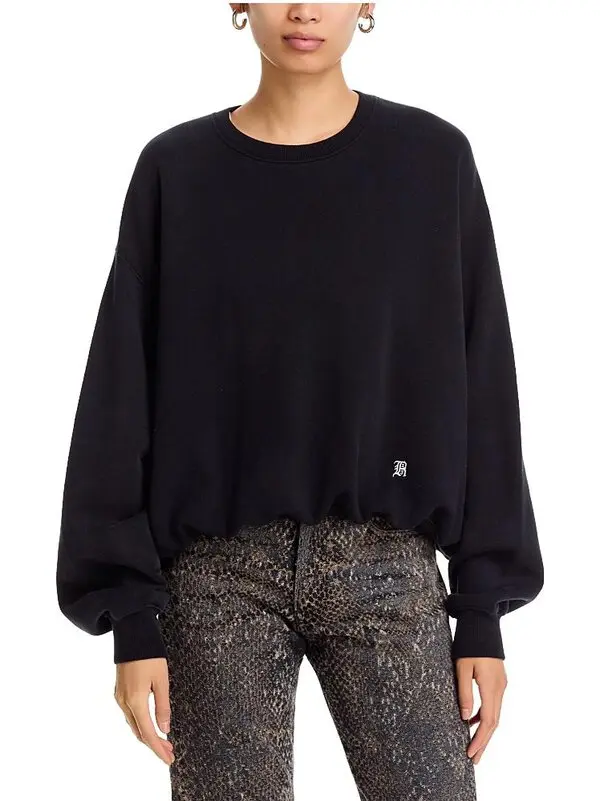 R13 Balloon Crewneck Sweatshirt - Black