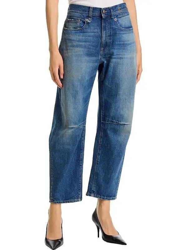 R13 Articulated Knee Boyfriend Jeans - Hackney Blue