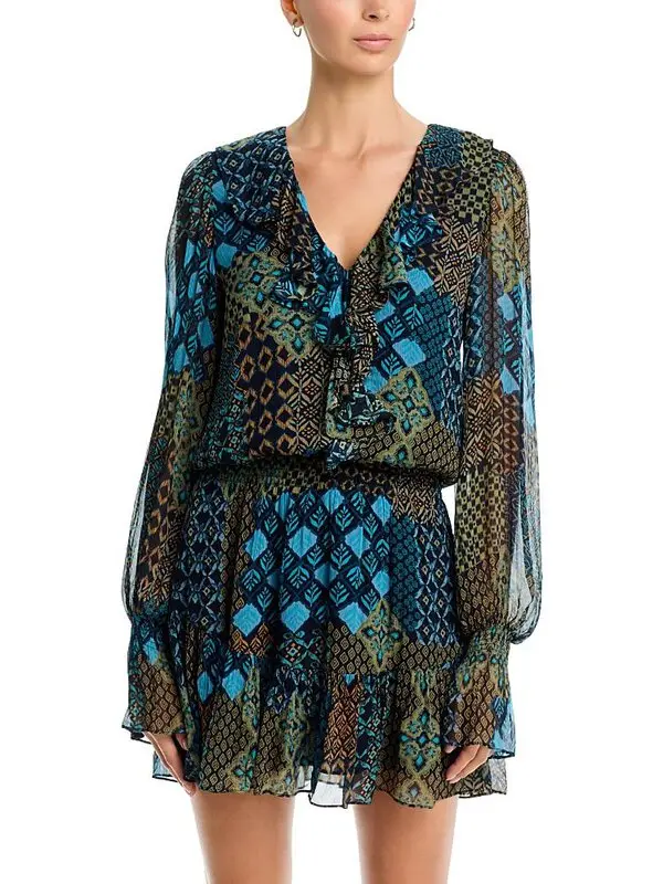 Ramy Brook Astrid Printed Mini Dress - Navy Multi