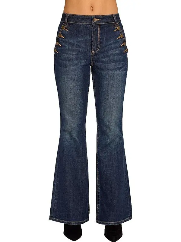 Ramy Brook Demi Helena High Rise Flare Leg Jeans - Dark Rinse