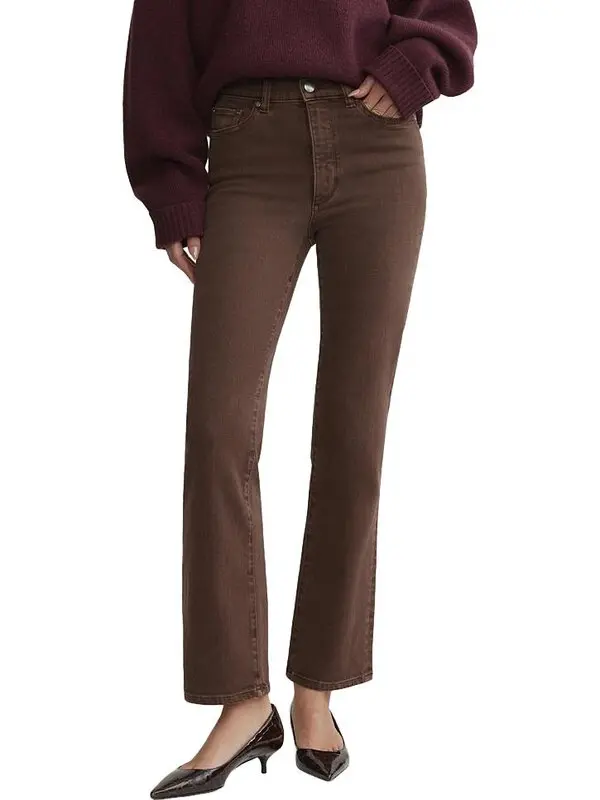 DL1961 Halle Straight High Rise Instasculpt Jeans - Brownstone