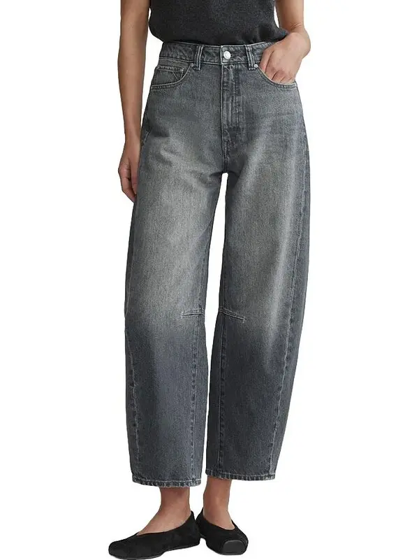 DL1961 Miro Barrel High Rise Highluxe Jeans - Ash Grey