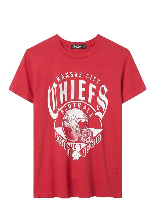 Junk Food Clothing Kansas City Chiefs Gridiron Vintage Tee - Licorice