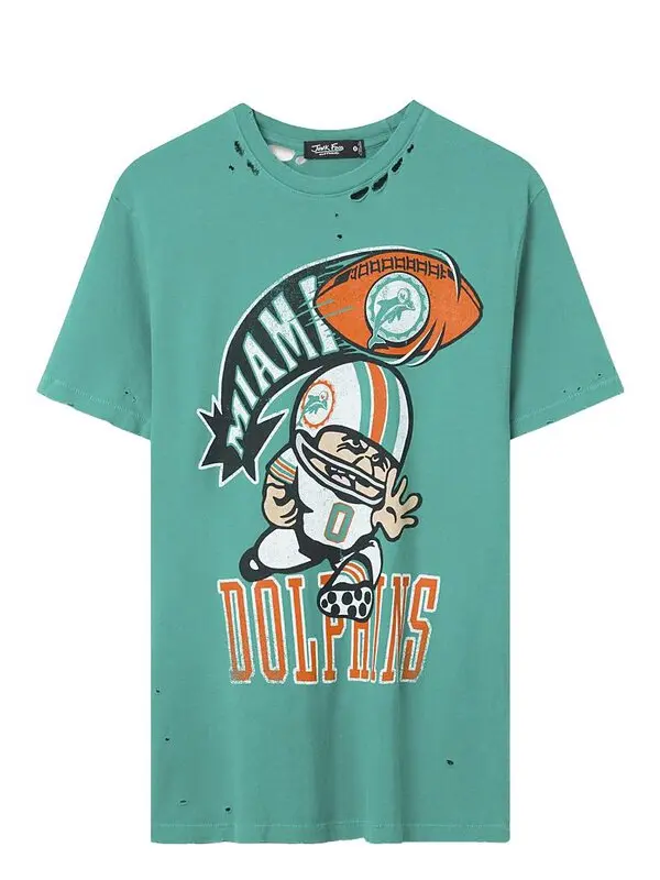 Junk Food Clothing Miami Dolphins City Series Vintage Tee - Teal