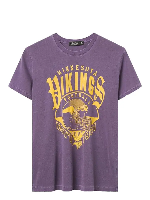Junk Food Clothing Minnesota Vikings Gridiron Vintage Tee - Purple