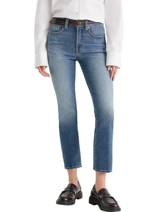 Good American Soft Tech Good Legs Mid Rise Straight Jeans - Indigo