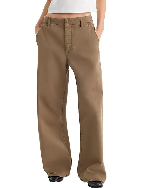 Good American Low Slung Baggy Trousers - Tea Bark