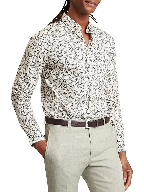 Ted Baker London Bothwik Mini Duck Print Shirt - Ecru