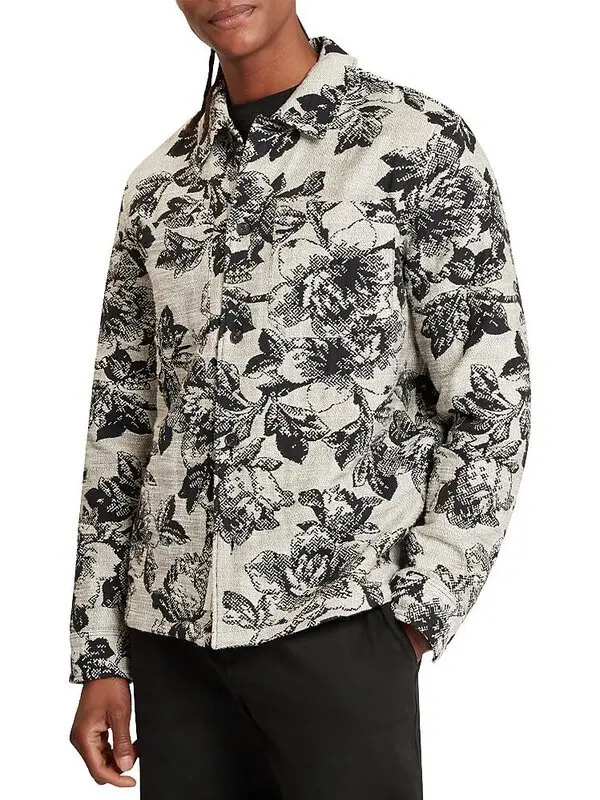 Ted Baker London Mairis Jacquard Floral Jacket - Grey