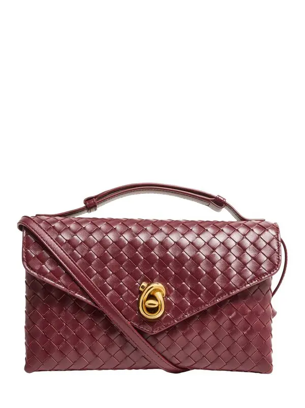 Bottega Veneta Knot Lock Shoulder Bag - Red