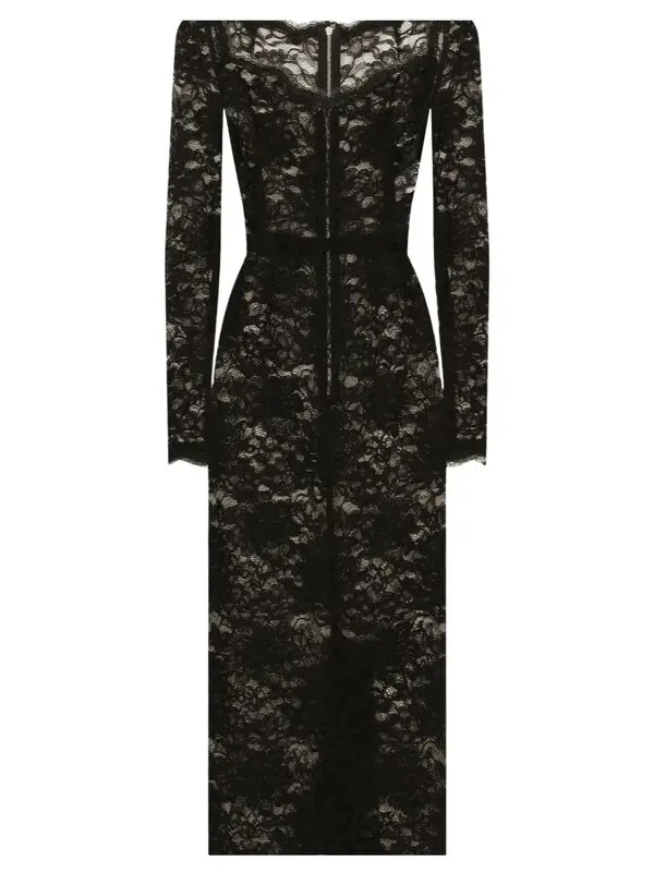 Dolce & Gabbana Floral Lace Midi Dress - No