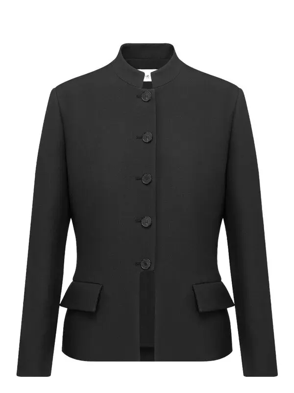 Dior Fitted Jacket With Officer's Collar - Black