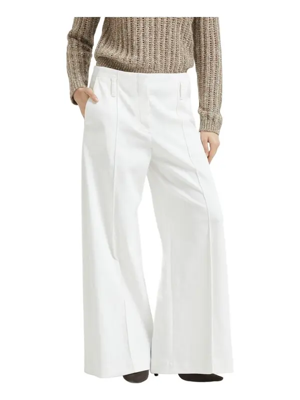 Brunello Cucinelli Tailored Flared Trousers - Ivory