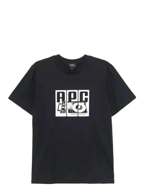 A.p.c. Platine Logo Printed T-shirt - Dark Navy