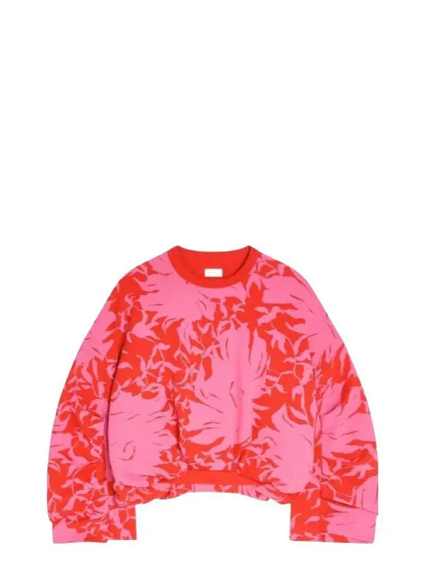 Dries Van Noten Floral Print Sweatshirt - Pink