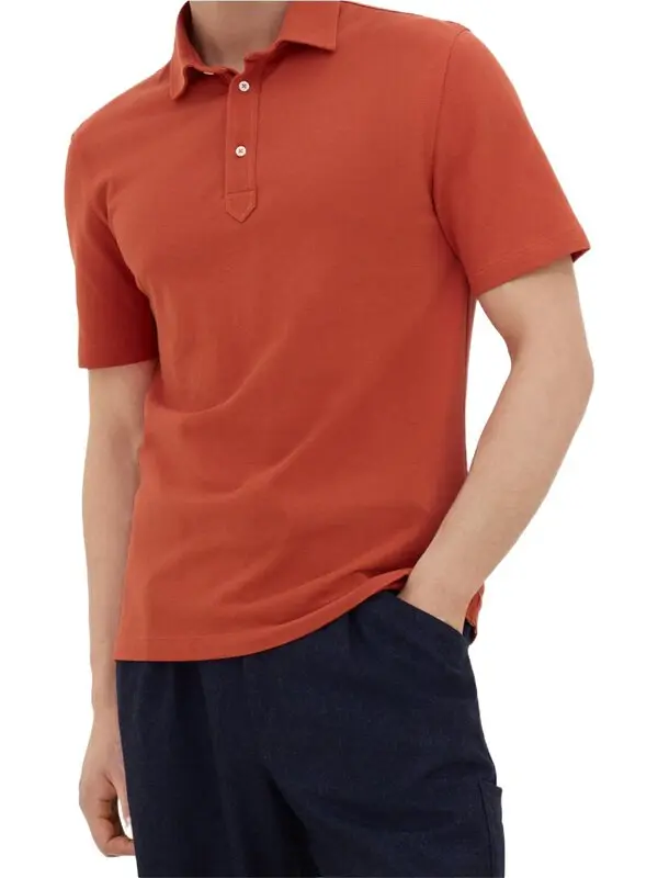 Brunello Cucinelli Cotton Polo Shirt - Brown