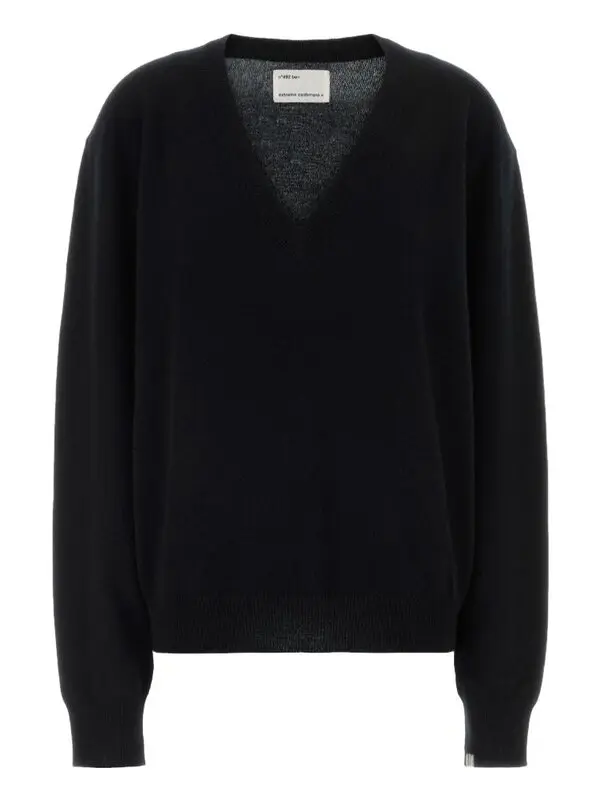 Extreme Cashmere Ben V-neck Knitted Jumper - Black