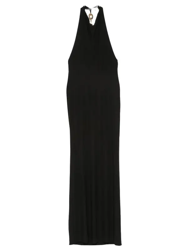Cult Gaia Open Back Maxi Camisole Dress With Gold-tone Chain Detail - Black