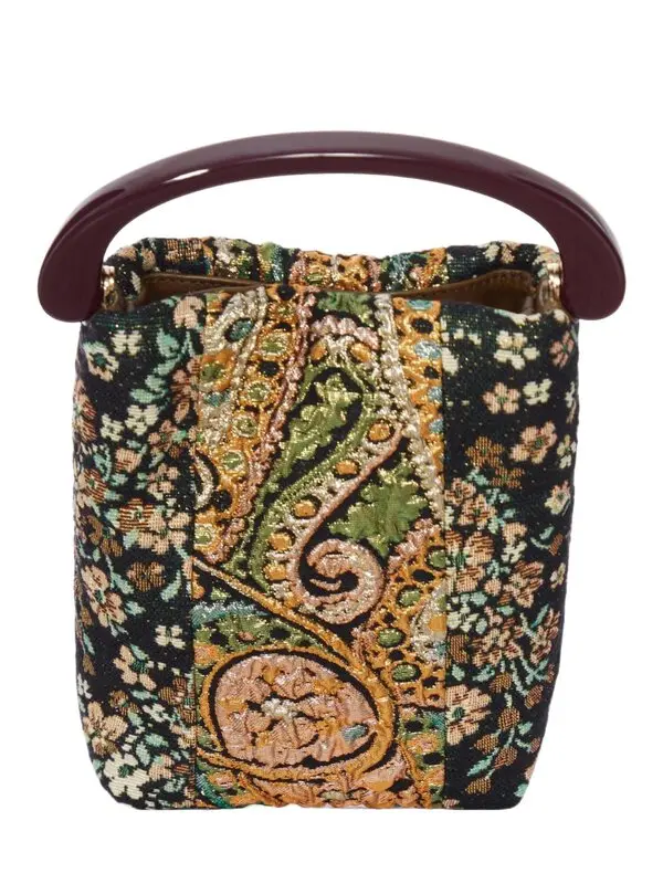 Dries Van Noten Printed Jacquard Handbag - Brown