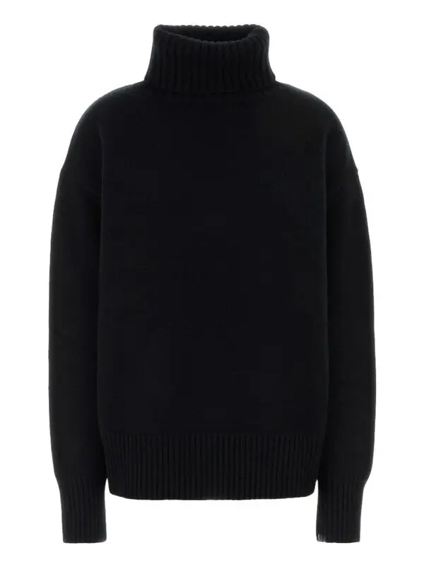 Extreme Cashmere Oversized Turtleneck Sweater - Black