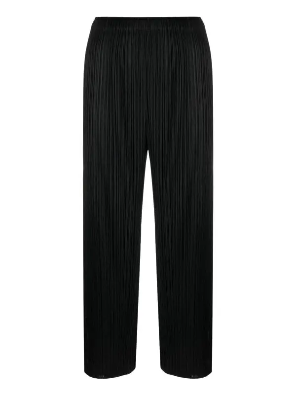 Issey Miyake Straight-leg Pleated Trousers - Black