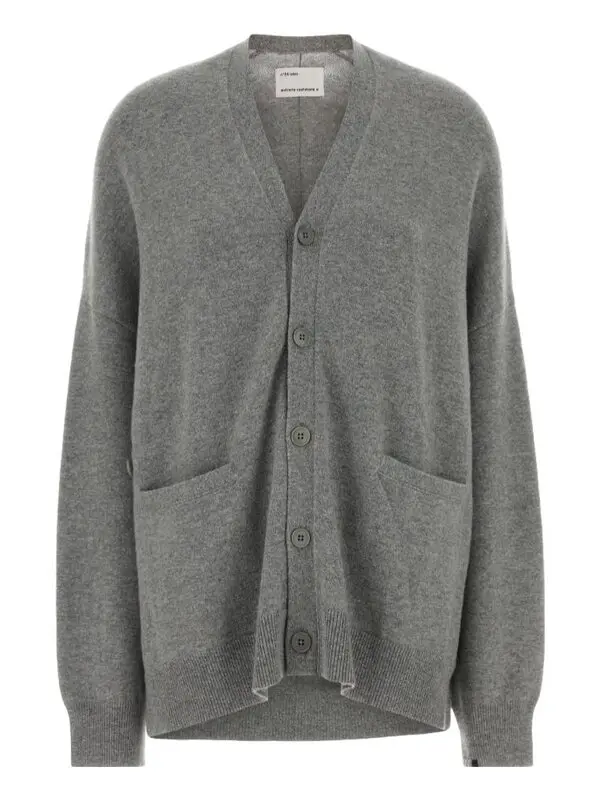 Extreme Cashmere V-neck Long Sleeve Cardigan - Grey