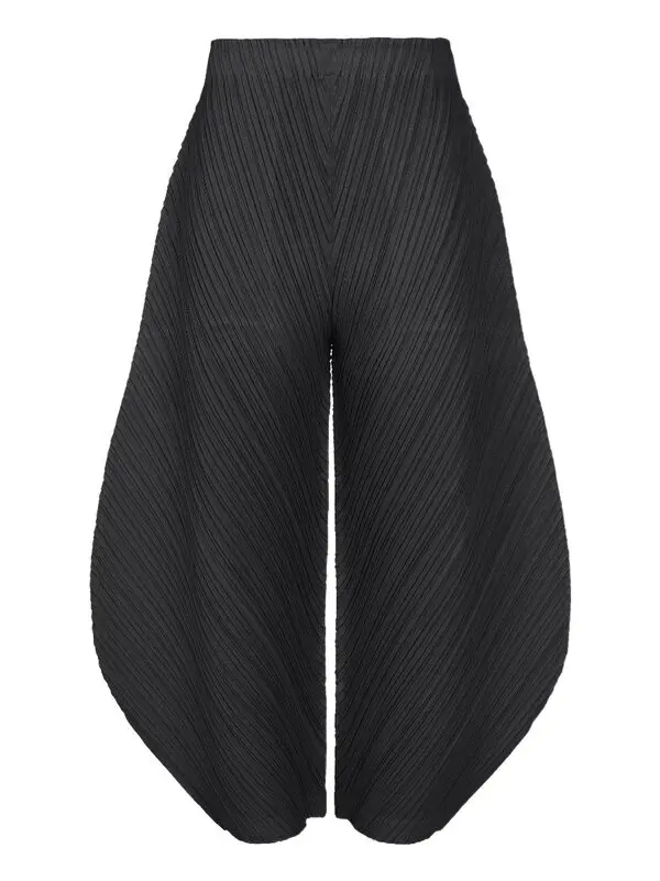 Issey Miyake Tapered Pleated Trousers - Black