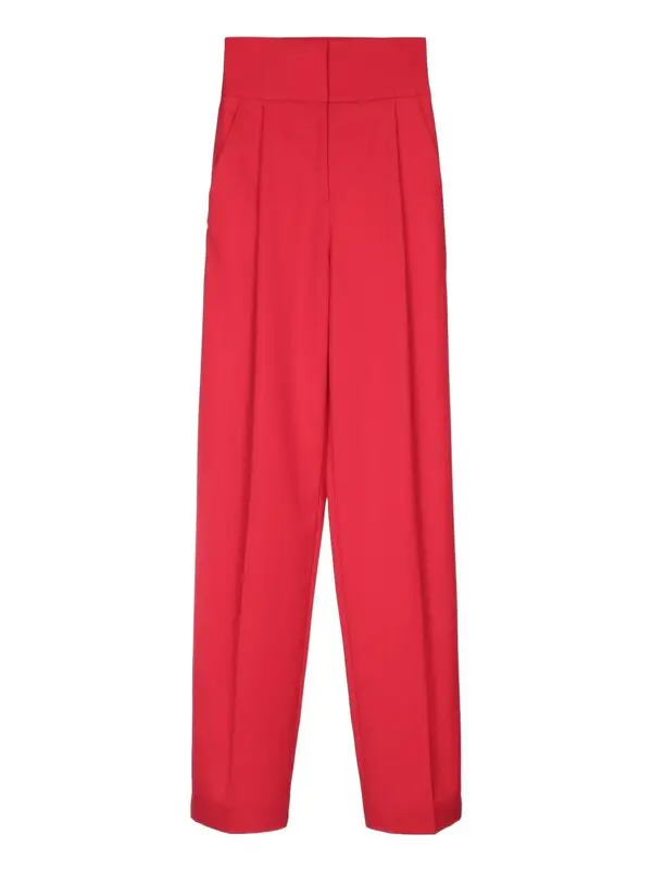Elisabetta Franchi High-waisted Pleated Wide-leg Trousers - No