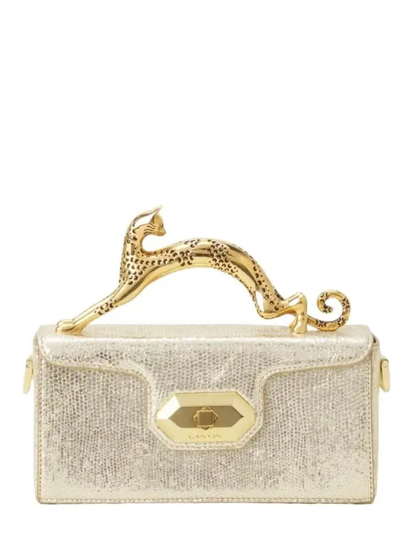 LANVIN Pencil Cat Nano Clutch Bag - Silver