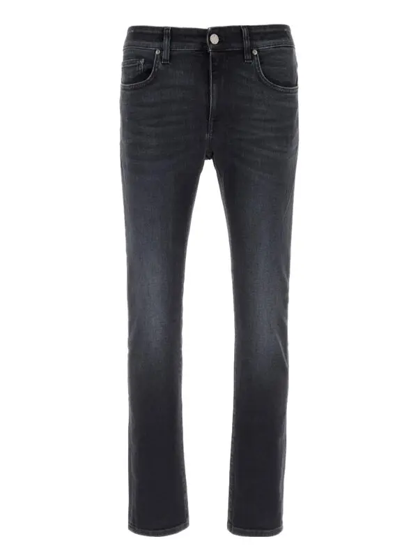 PT TORINO Slim-fit Jeans With Faded Effect - Black