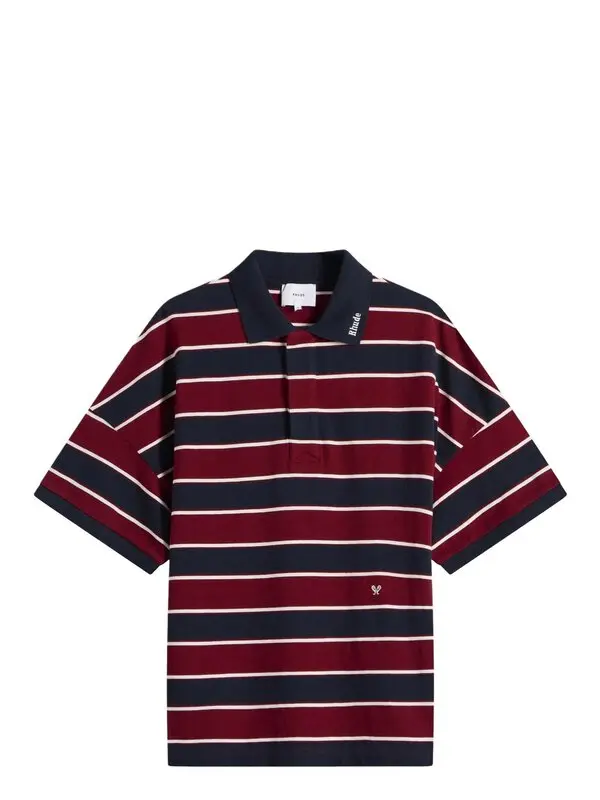 Rhude Fontaine Striped S/s Polo Shirt - Black