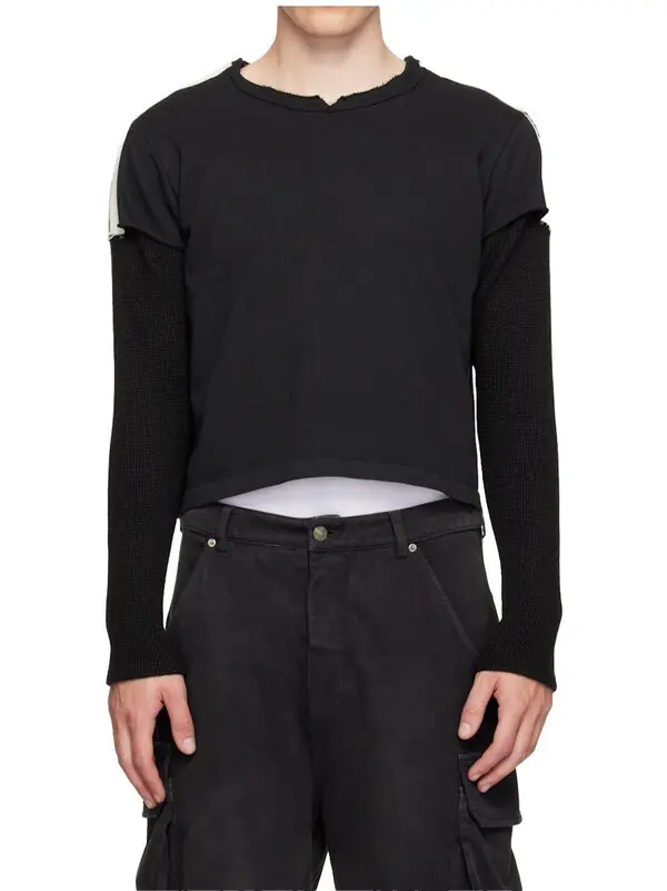 424 FAIRFAX Distressed Crew Neck T-shirt - Black