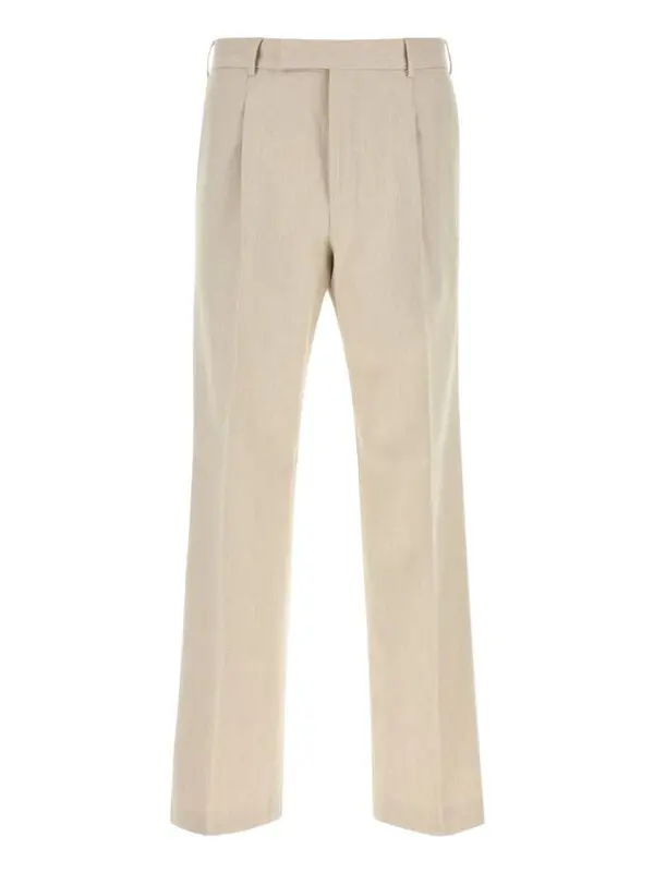 PT TORINO Tailored Trousers With Belt Loops - Sand
