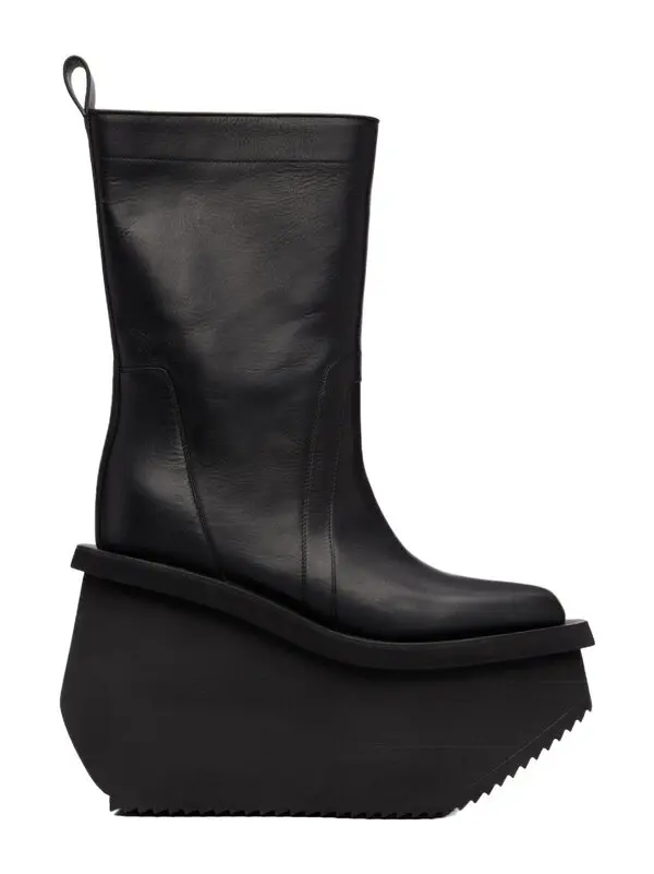 Rick Owens Factory Platform Ankle Boots - Black