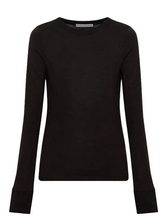 Studio Nicholson Malin Long Sleeve Top - Black Grape
