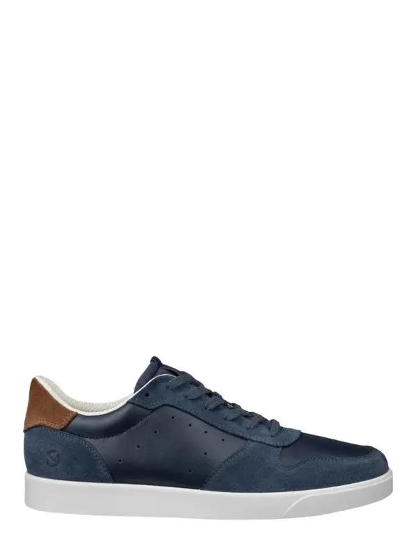 Ecco Street Lite Leather Trainers - Blue