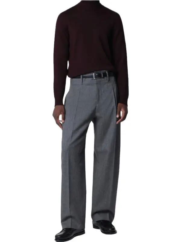 DRUMOHR Long Sleeve High Neck Sweater - Black Navy