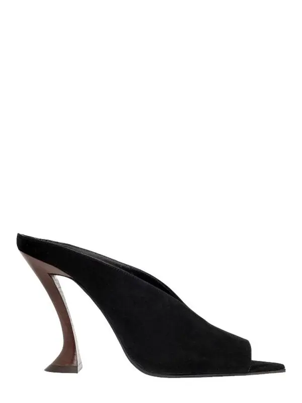LANVIN Midnight Step" Peep-toe Mules - Black