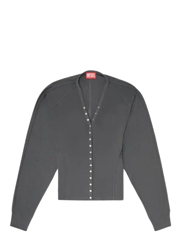 DIESEL® Tencel-blend Cardigan Top With Batwing Sleeves - Grey