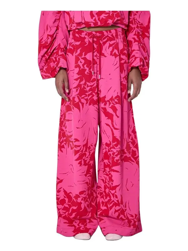 Dries Van Noten Floral Wide-leg Trousers - Pink